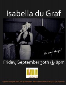 Isabella du Graf LIVE at Cypress - Bellevue Events, Happenings ...